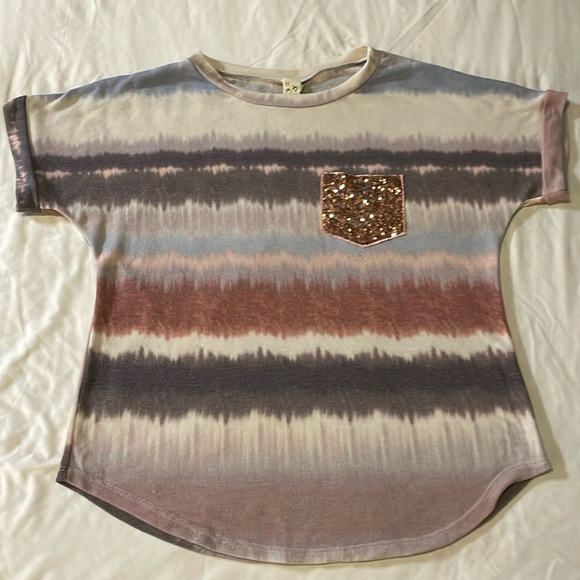 7th Ray | Tops | 7th Ray Multicolor Super Soft Tee Type Top With Shiny ...